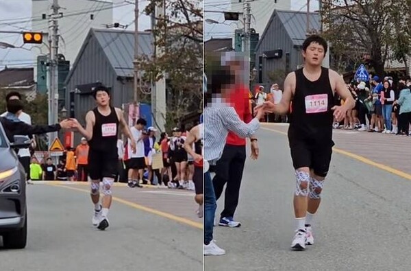 "4시간 47분만에"기안84, 마라톤 풀코스 42.195km 도전 성공